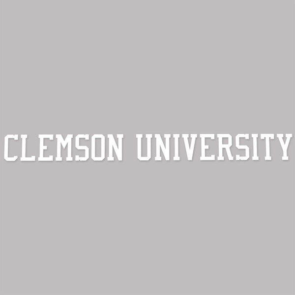 20" White Clemson University Text Decal - Clemson Tiger Traditions