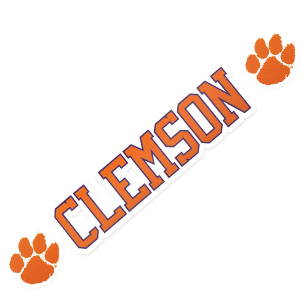 10" Clemson with Paws Decal - Clemson Tiger Traditions