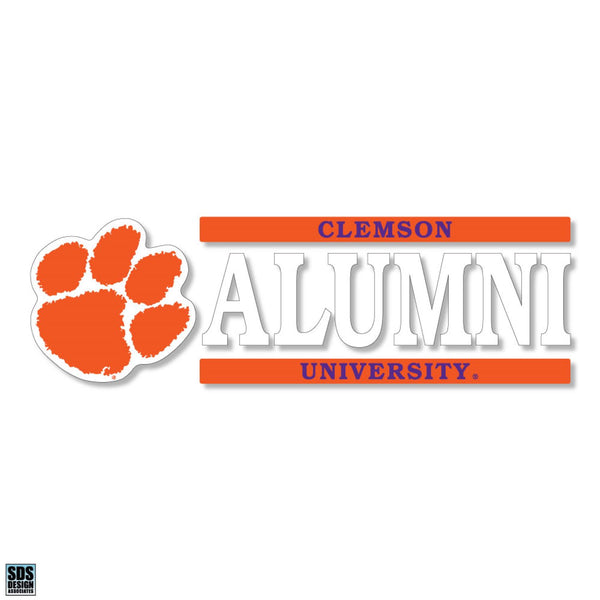 6X2 Clemson University Alumni with Paw Decal - Clemson Tiger Traditions