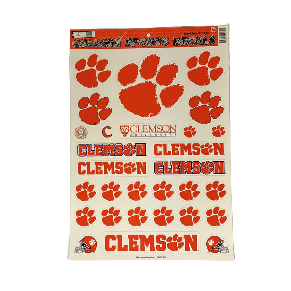 CLEMSON TIGERS DECAL SHEET - Clemson Tiger Traditions